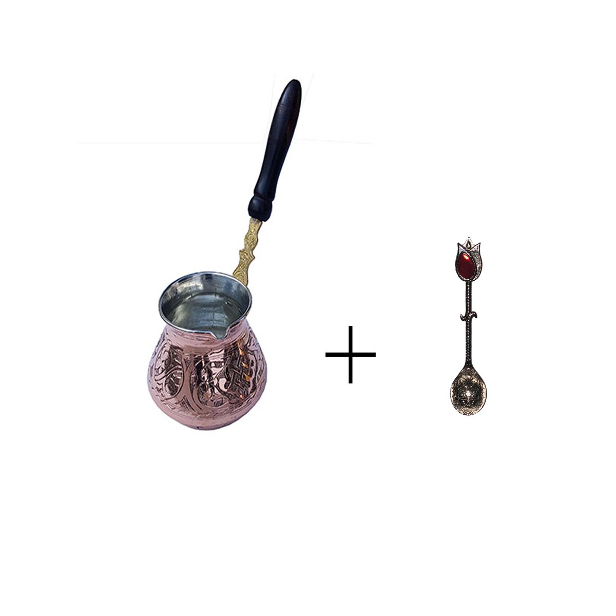 Ibric turcesc din cupru, EHA, gravat manual, 350 ml - eMAG.ro