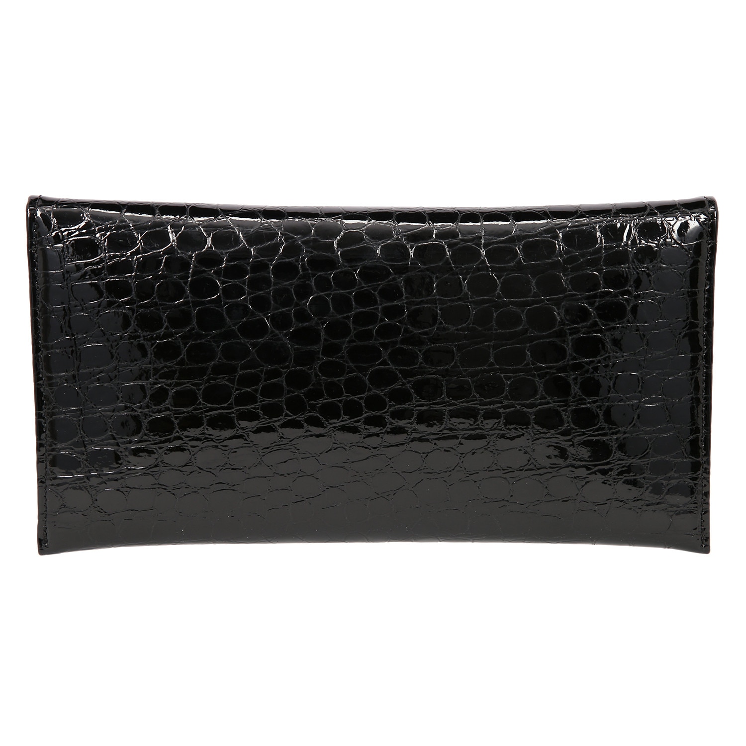 Plic de ocazie negru din piele croco lac mare Magazinul De Genti - eMAG.ro