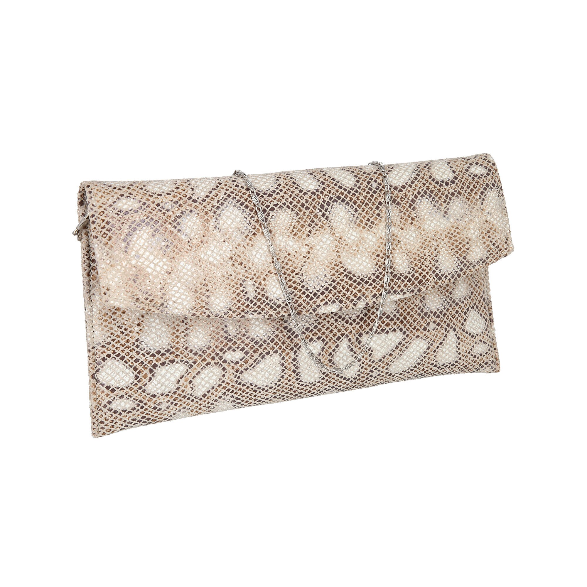 Plic de ocazie bej crem din piele tip piton Magazinul De Genti - eMAG.ro