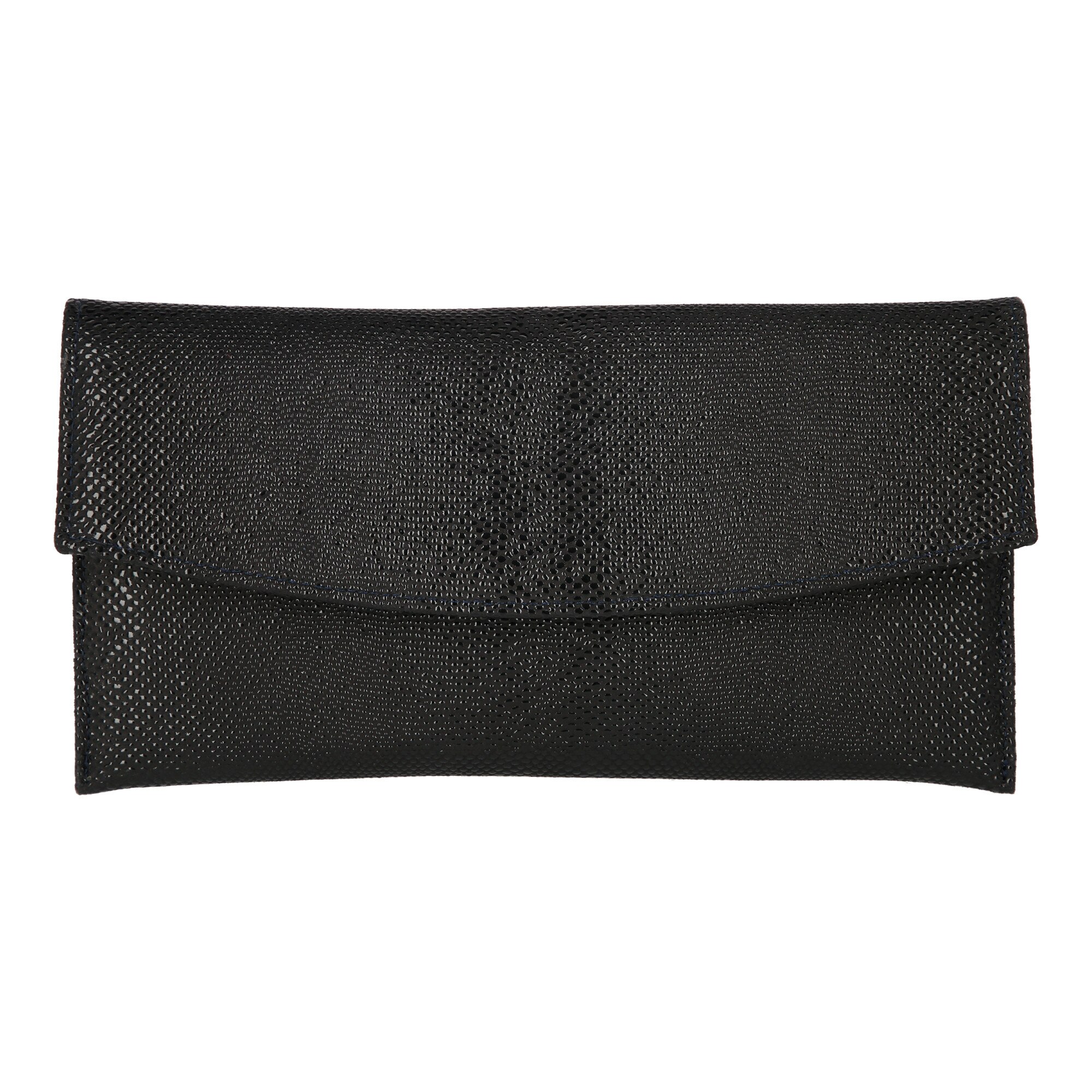 Plic de ocazie negru din piele naturala cu model picuri de ceara ...