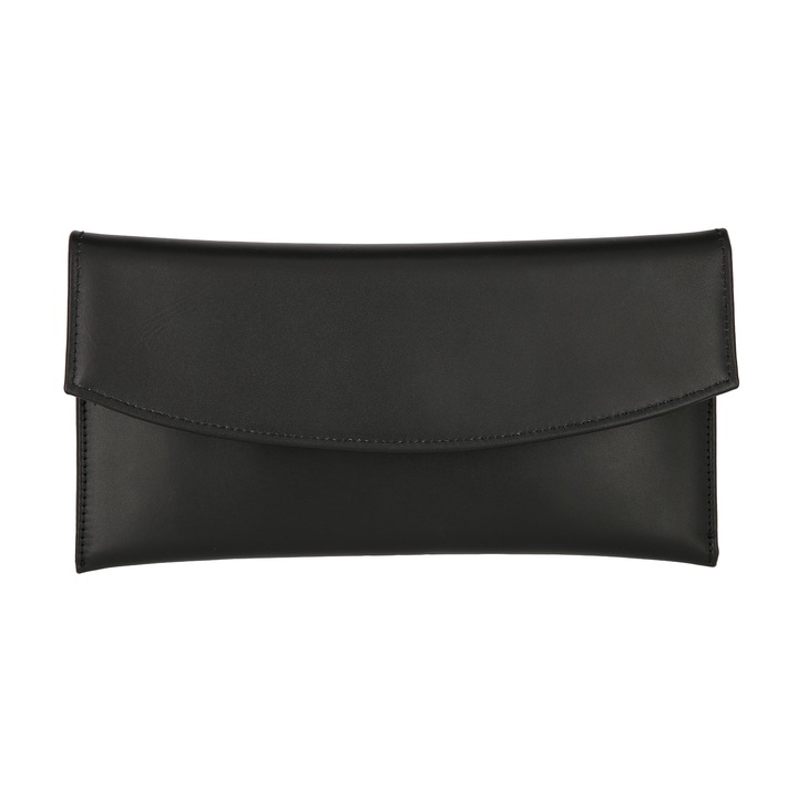 Plic de ocazie negru mat din piele naturala, Magazinul De Genti - eMAG.ro