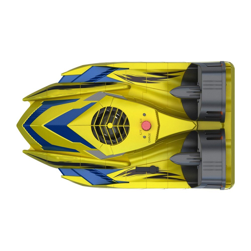 Silverlit кораб на въздушна възглавница, Hover Craft Racer, се движи по вода и по суша, с жълто ...