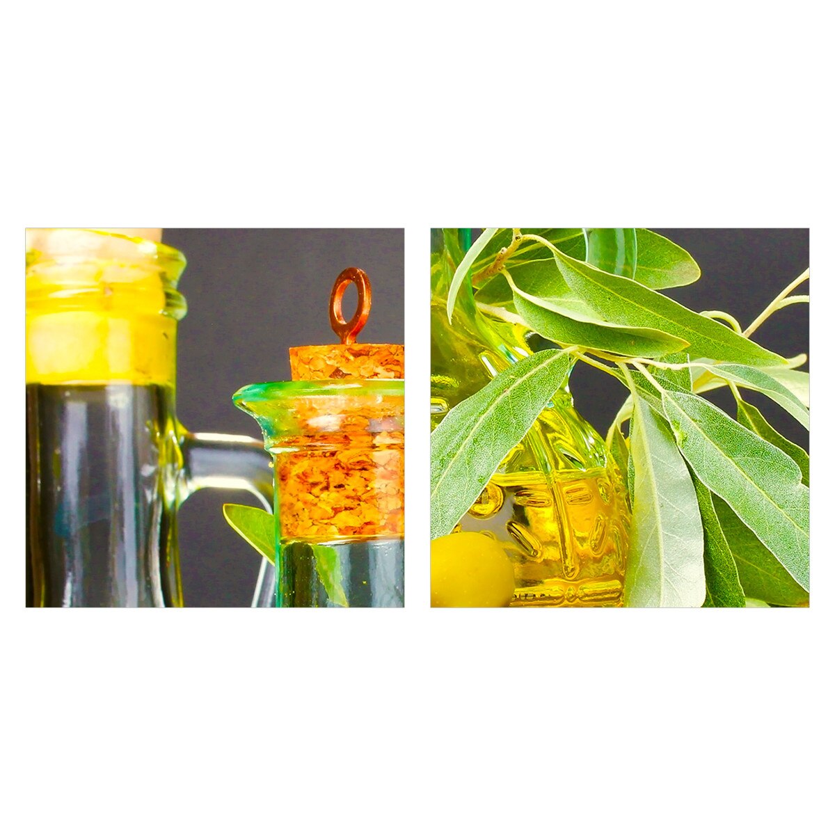 Ceas de perete din sticla 40x40 cm, Ulei De Masline, C3AC40x40-2168 ...