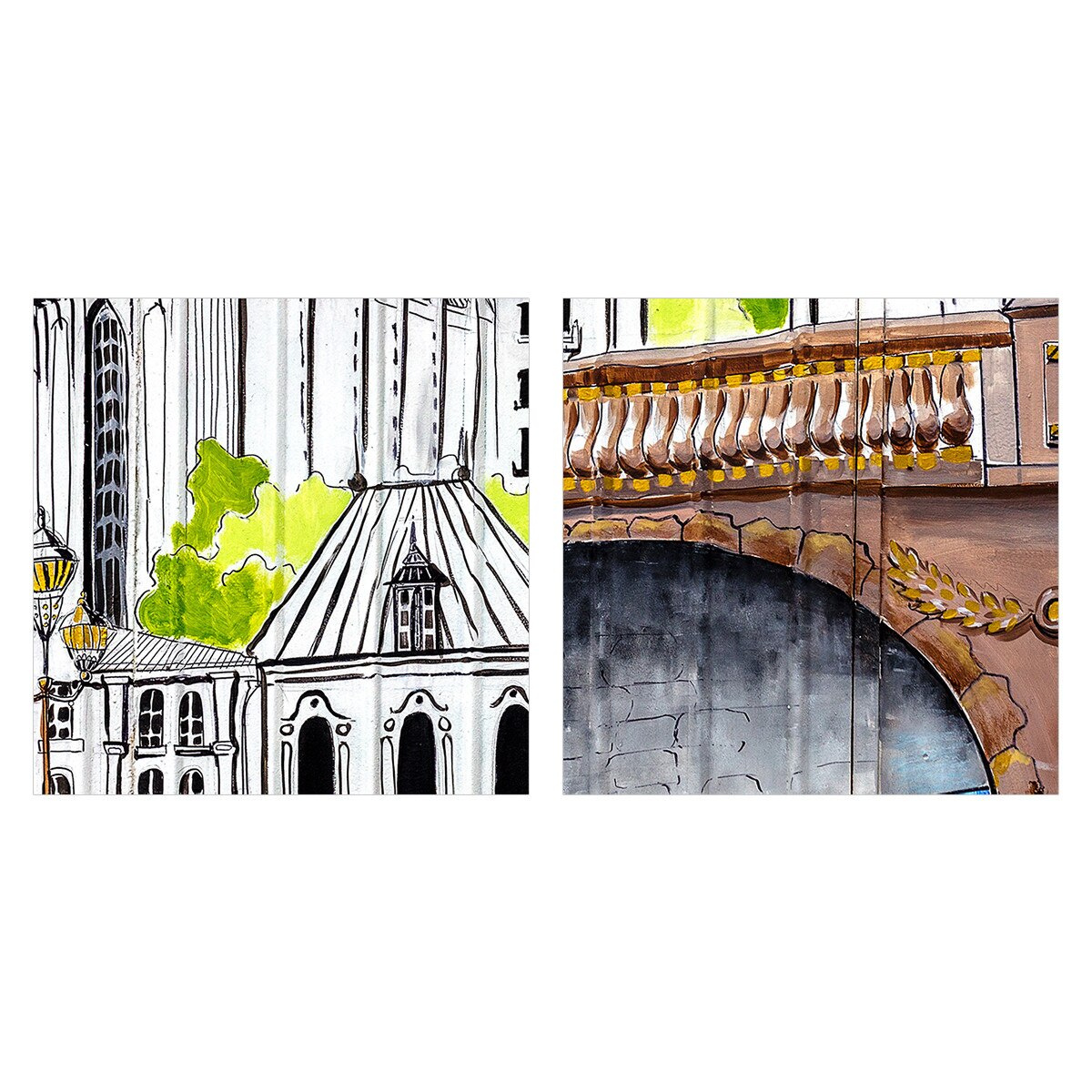 Ceas de perete din sticla 71x71 cm, Paris Animat, C3AD50x50-2826 - eMAG.ro