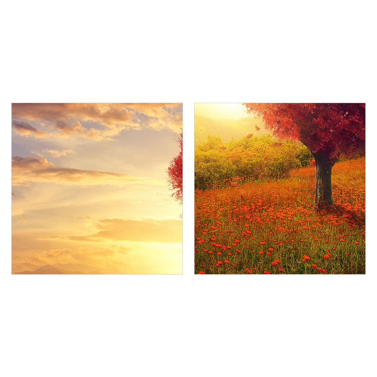 Tablou pe sticla 40x40 cm, Copac Inima Munte, GAC40x40-3790 - eMAG.ro