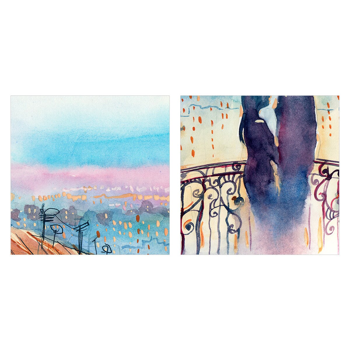 Tablou pe sticla 60x60 cm, Iubitorii De Desen, GAC60x60-2998 - eMAG.ro