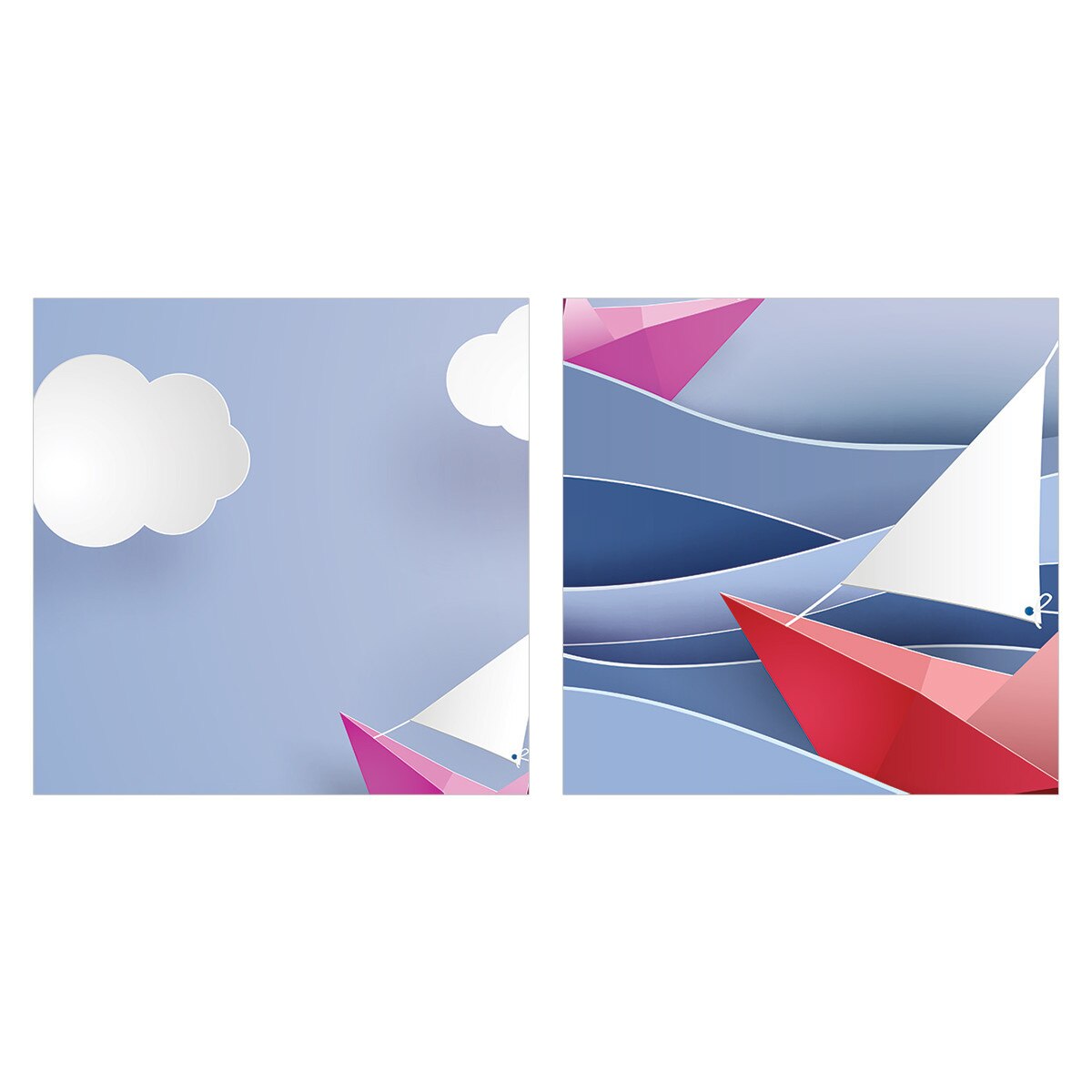 Ceas pe sticla 60x60 cm, Barcute din Hartie, C3AC60x60-2964 - eMAG.ro