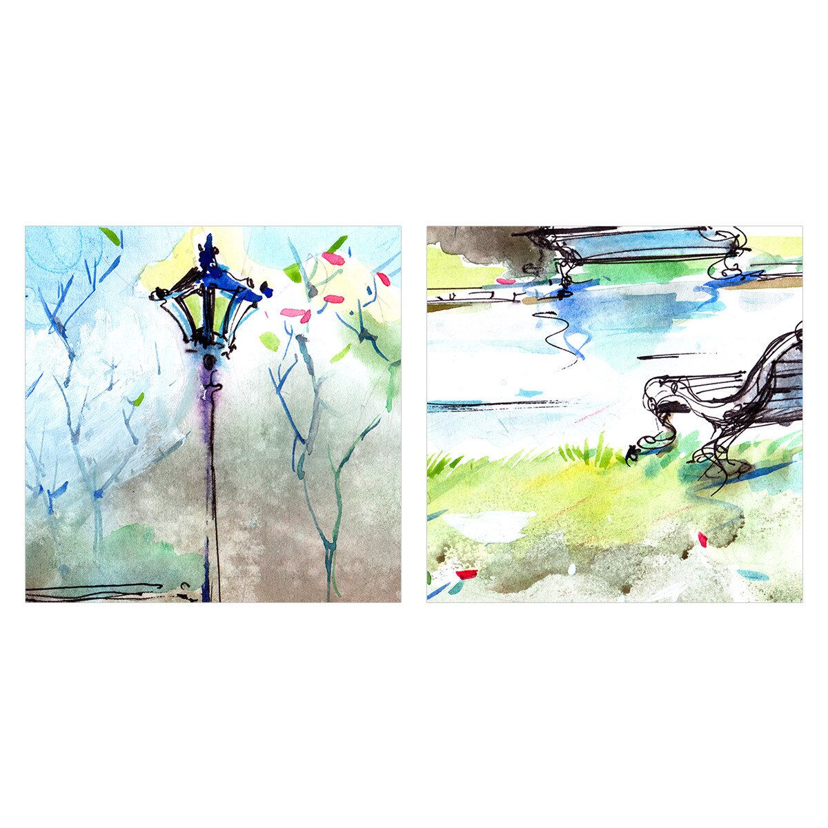 Tablou pe sticla 120x70 cm, Parc Felinar, GDL120x70-3035 - eMAG.ro