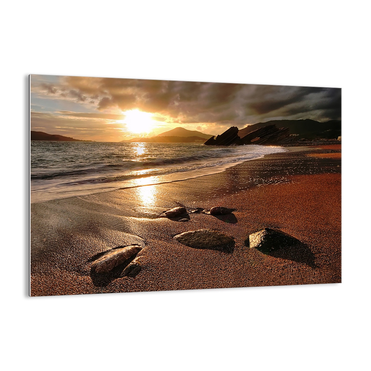 Tablou pe sticla 70x50 cm, Plaja De Piatra Mare, GAA70x50-2527 - eMAG.ro