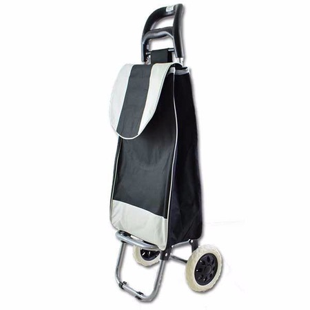 Carut pentru piata, doua roti, negru + cadou laveta microfibra - eMAG.ro