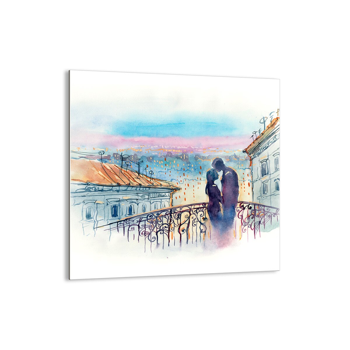 Tablou pe sticla 60x60 cm, Iubitorii De Desen, GAC60x60-2998 - eMAG.ro