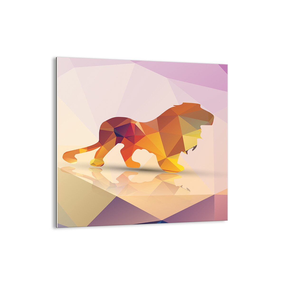 Tablou pe sticla 60x60 cm, Desen Color Leu, GAC60x60-2804 - eMAG.ro