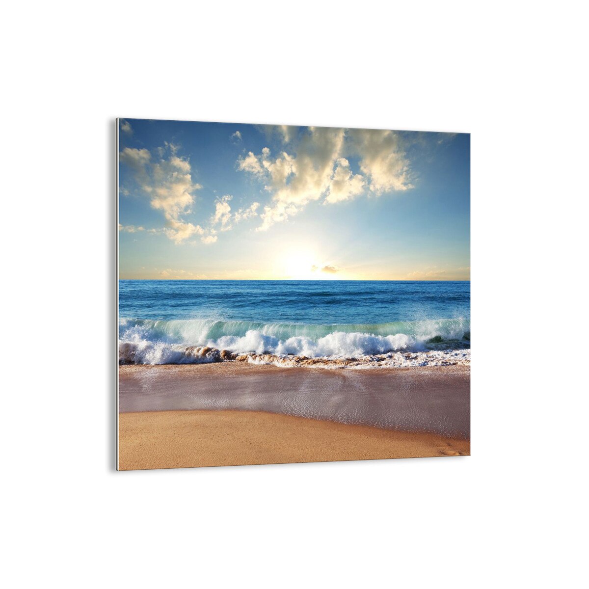 Tablou pe sticla 60x60 cm, Valuri De Mare Nisip, GAC60x60-3551 - eMAG.ro
