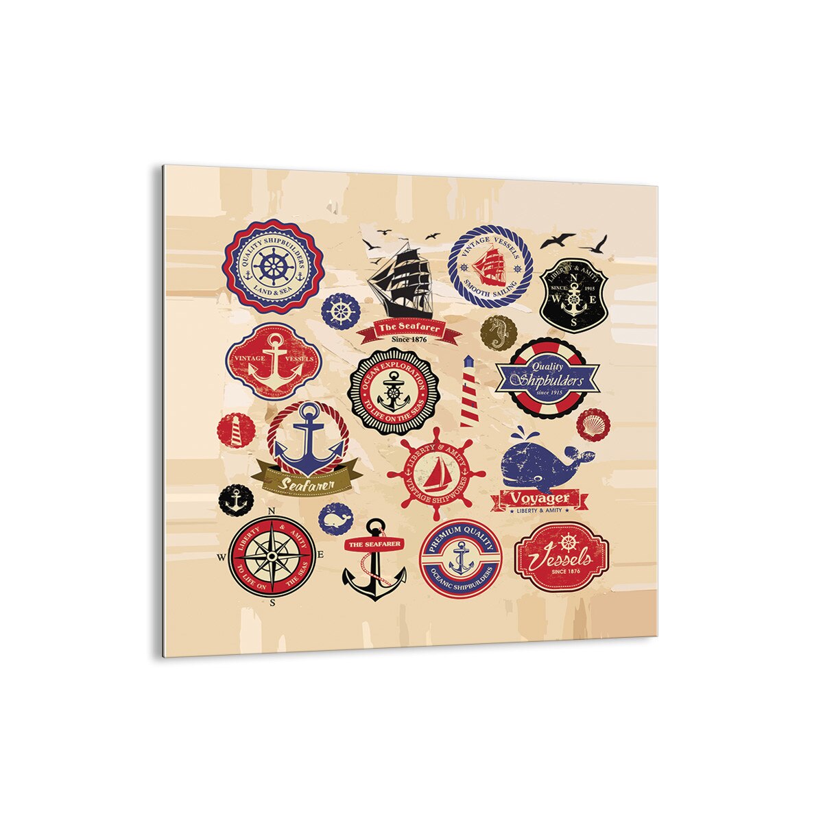 Tablou pe sticla 60x60 cm, Simbol De Navigatie, GAC60x60-2780 - eMAG.ro