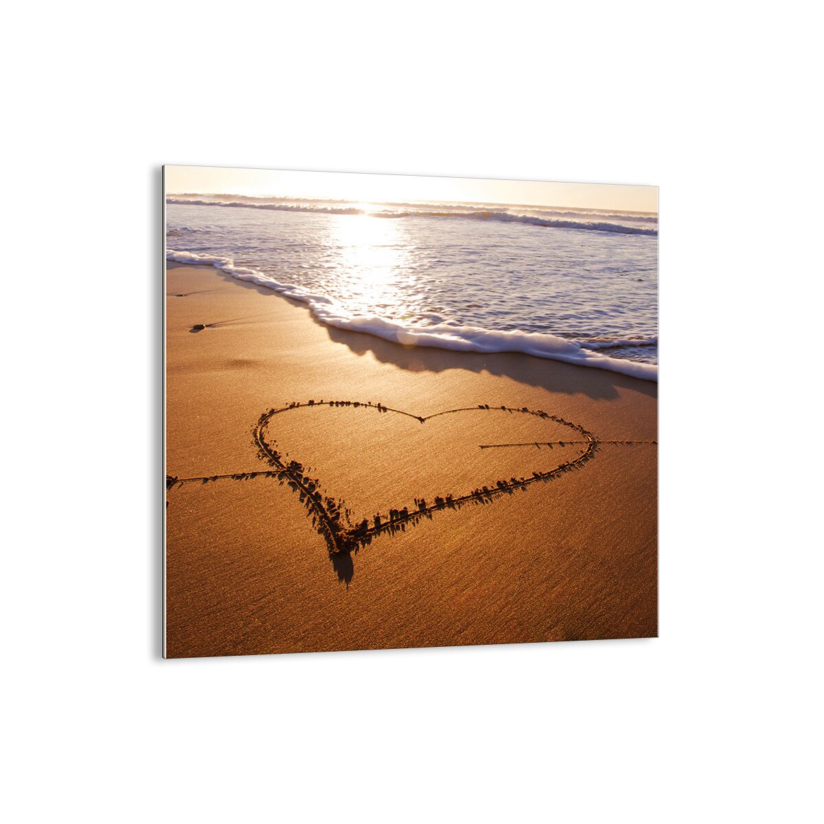 Tablou pe sticla 60x60 cm, Inima Plajei De Mare, GAC60x60-3163 - eMAG.ro