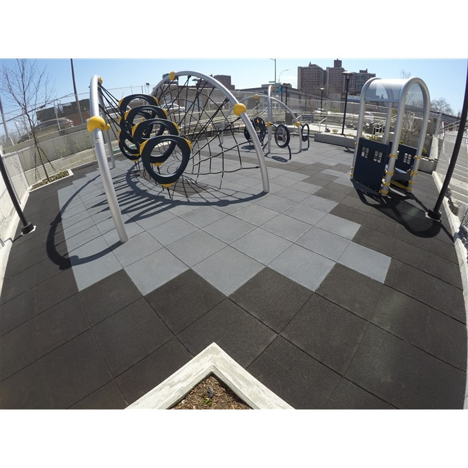 Set Pavele dale de cauciuc alveolare, 100 x 100 x 2 cm negru, 9 mp ...