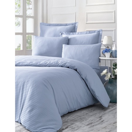 Lenjerie pentru pat dublu Bambus Deluxe Victoria VKD-Line Blue - eMAG.ro