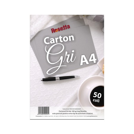 Carton colorat Rosetta A4, 50 coli/top, Gri - eMAG.ro