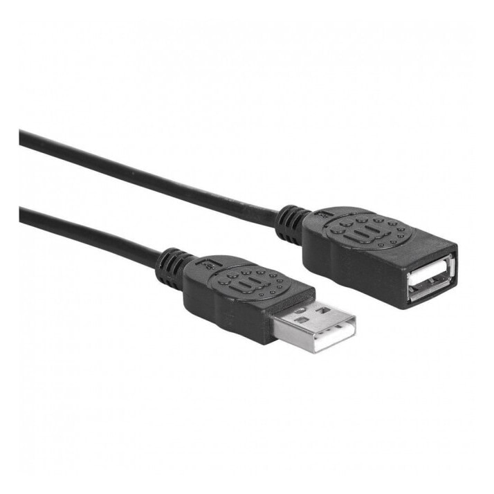 Cablu prelungitor USB 2.0, de mare viteza, dublu ecranat, 0.5 metri ...