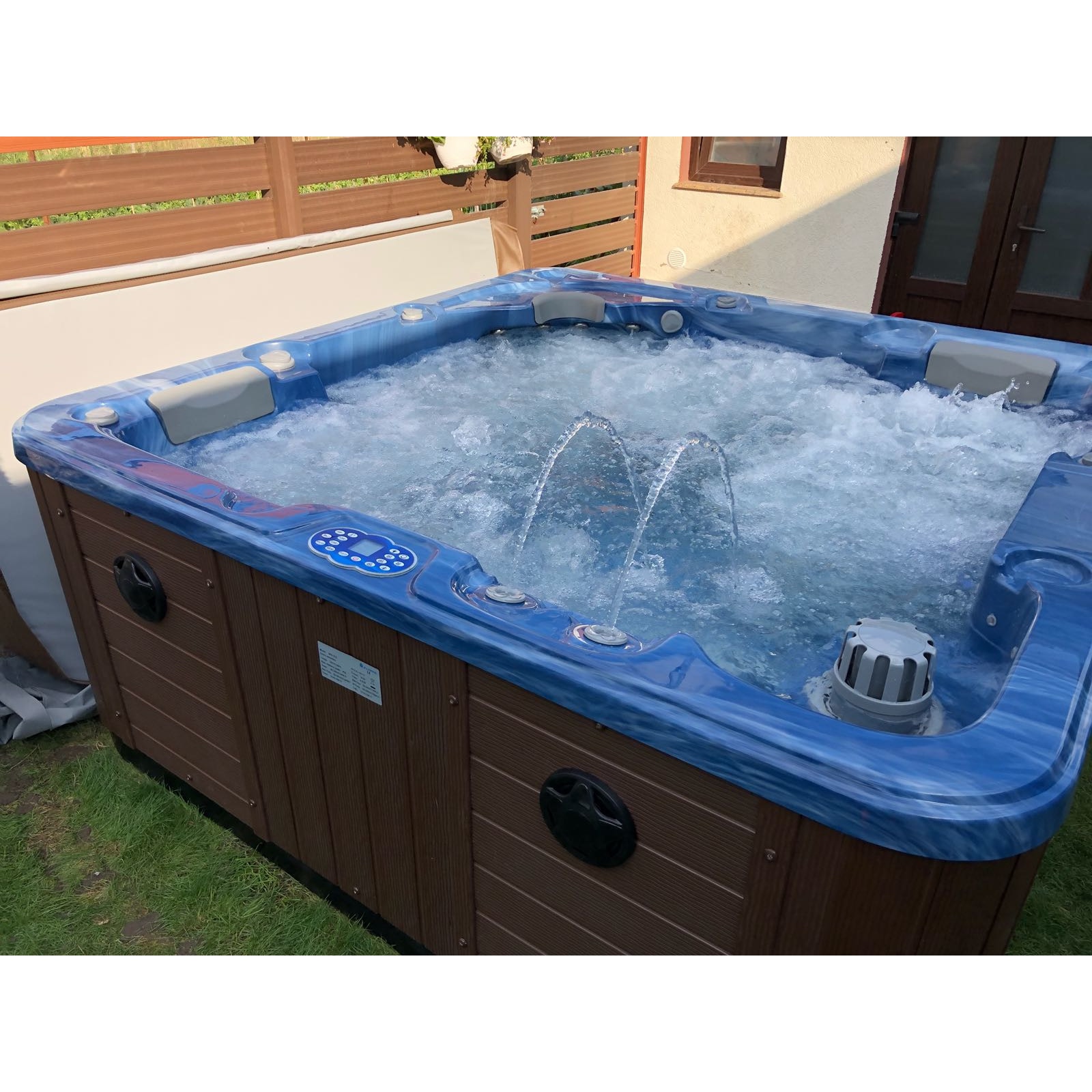 Minipiscina de exterior SPA-313A suprateran, albastru marin, fatada PVC ...