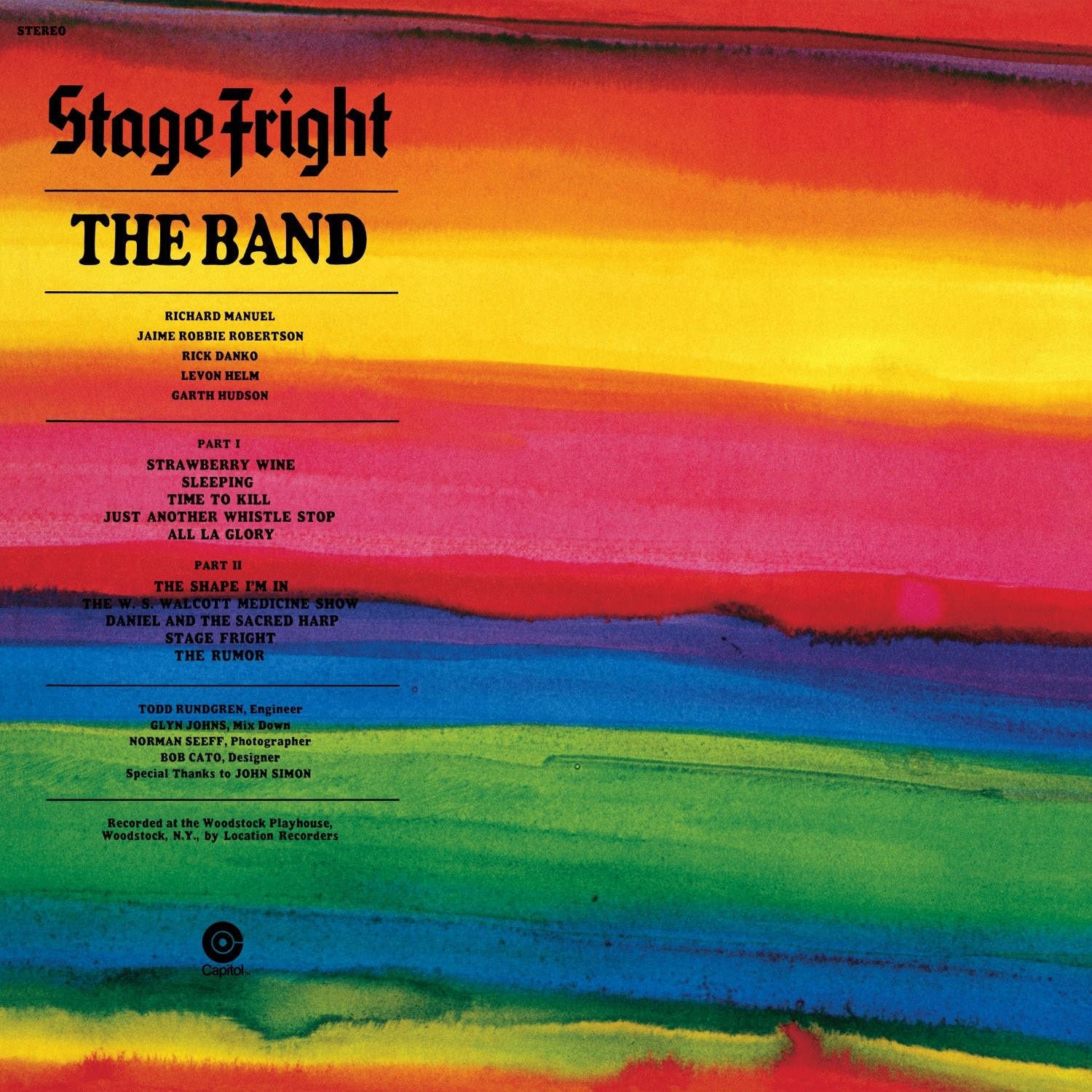 The Band - Stage Fright (Capitol Albums Version) - vinyl album 12" 33 ...