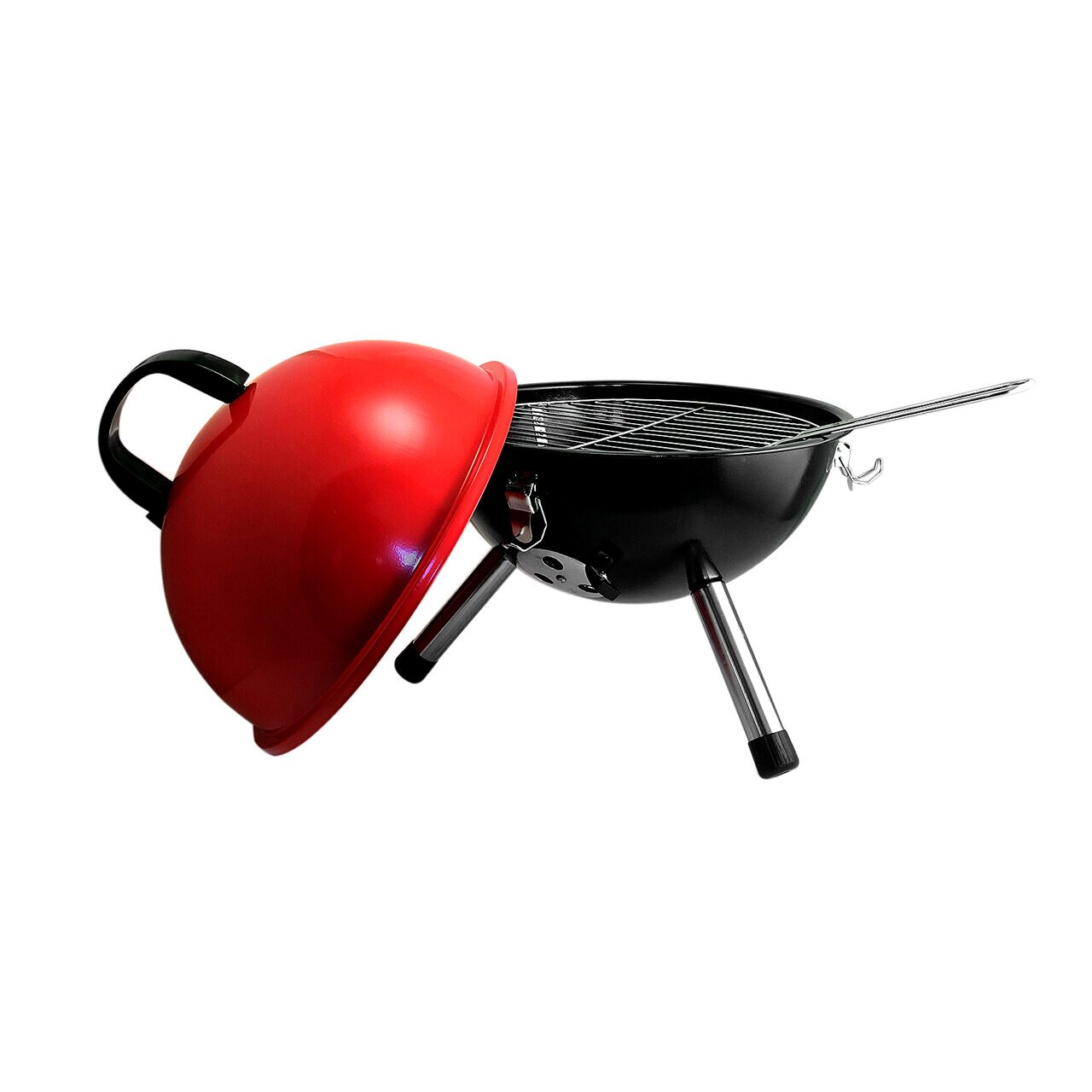 Gratar gradina, grill rotund, cu capac, 31 cm, Sputnik - eMAG.ro