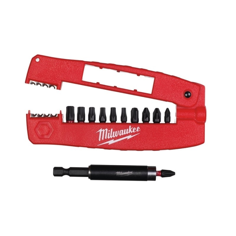 Set 11 biti de impact si un adaptor magnetic SHOCKWAVE, Milwaukee ...