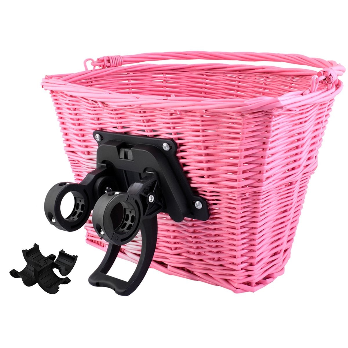 Cos pentru bicicleta portabil cu maner, model impletit cu montare pe ...