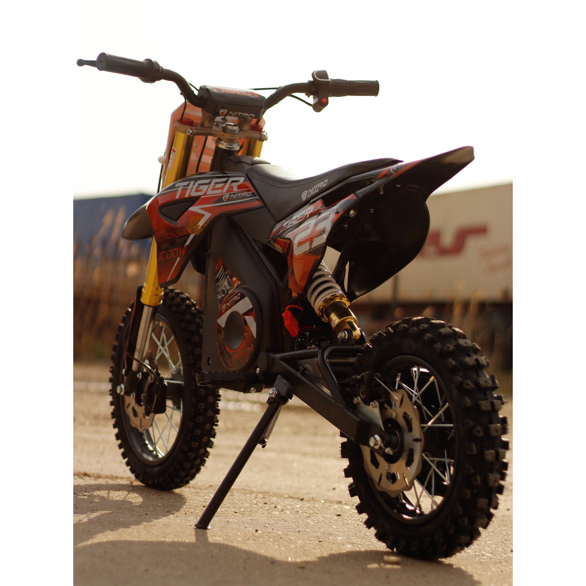 Motocicleta electrica Eco Tiger 1000W 36V 12/10, Portocaliu - eMAG.ro