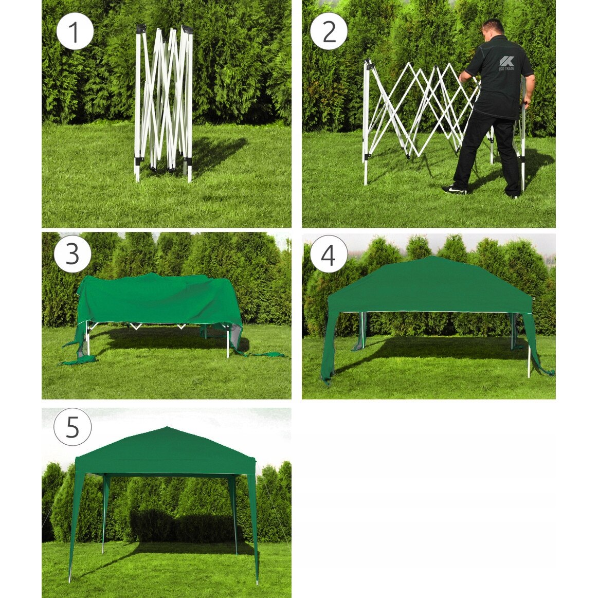 Cort pavilion pentru curte, gradina sau evenimente, dimensiuni 3x3m ...