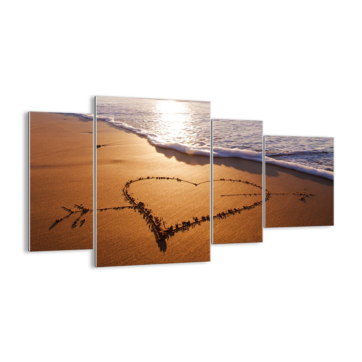 Tablou pe sticla 120x70 cm, Inima Plajei De Mare, GDL120x70-3163 - eMAG.ro