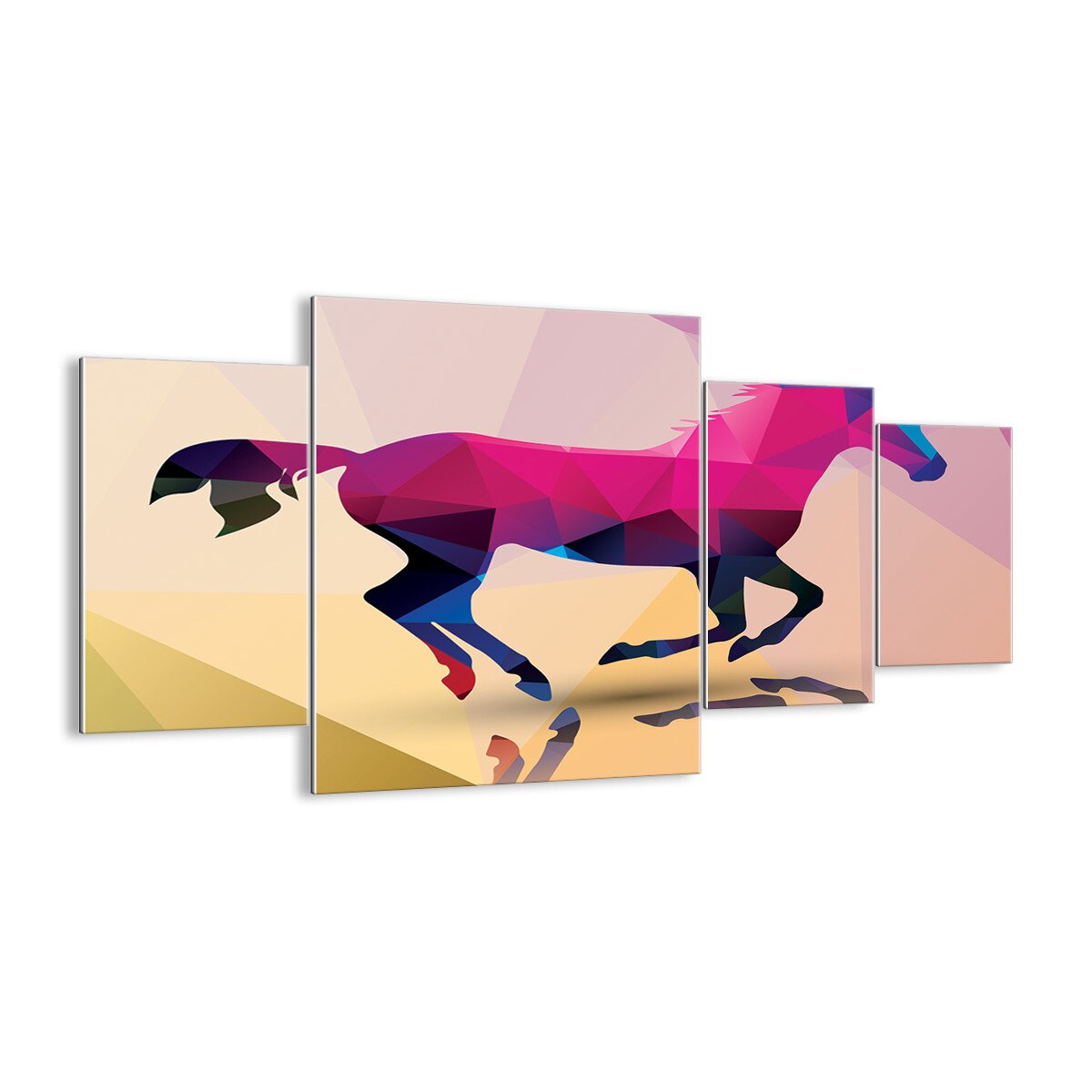 Tablou pe sticla 160x90 cm, Cal De Desen Color, GDL160x90-2803 - eMAG.ro