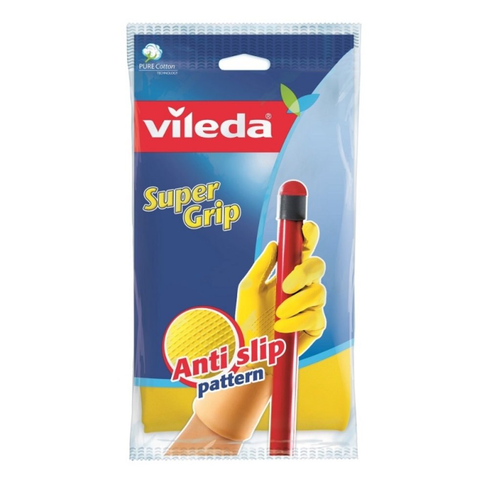 Manusi Vileda Super Grip 00335, pentru uz casnic, marime M, o pereche ...