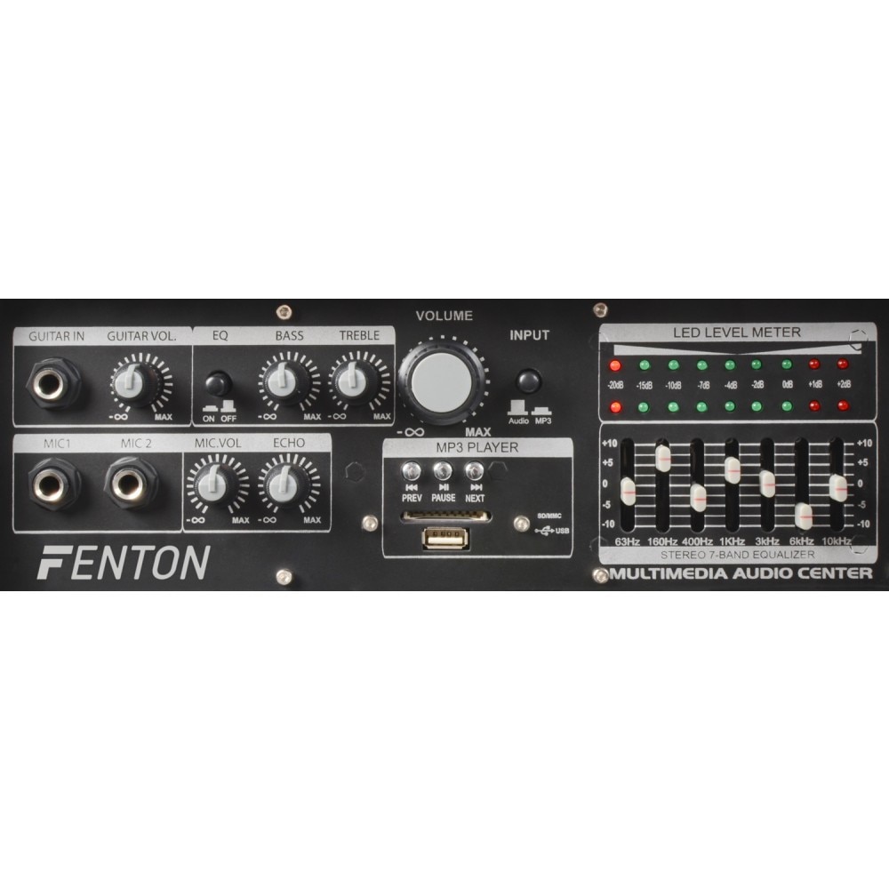 Set de boxe active/pasive pentru karaoke, 10", USB/RGB, KA-10, 2x100W ...