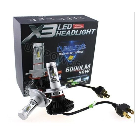 Kit becuri led X3 H4 - eMAG.ro