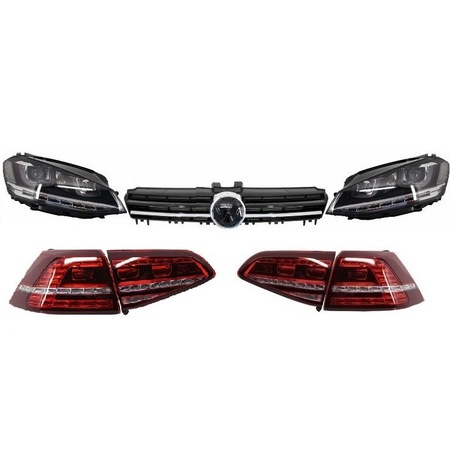 Ansamblu Faruri 3D Semnal LED, Stopuri Full LED si Grila compatibil cu ...