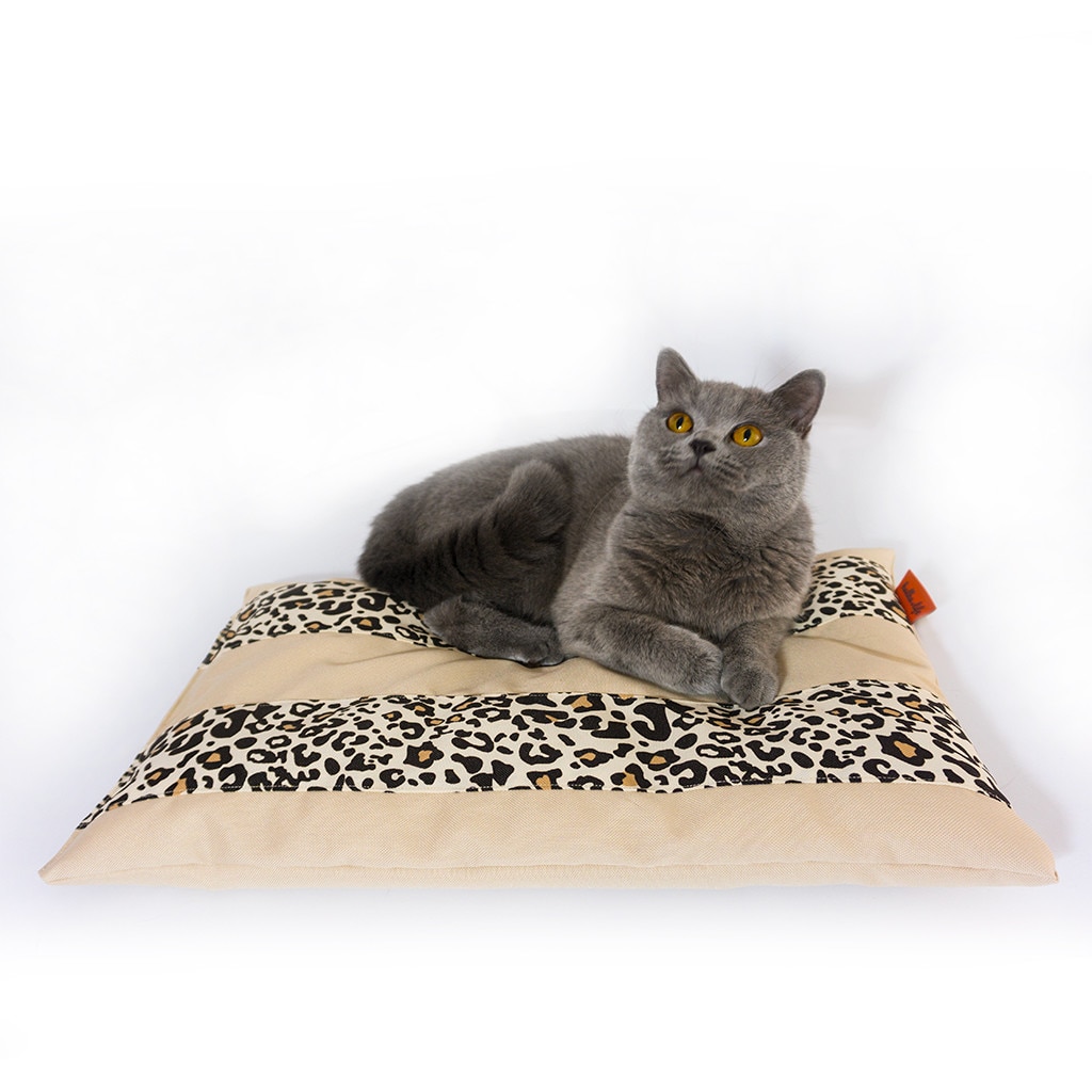 Culcus-perna pentru caini si pisici Halkalife, 50x30x3 cm, Bej/Maro ...