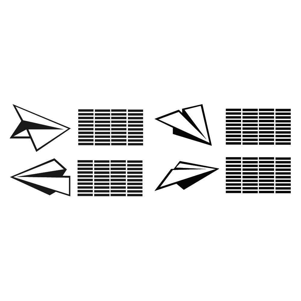 Sticker decorativ StickerStore Avion de hartie, 100x34 cm, Negru - eMAG.ro