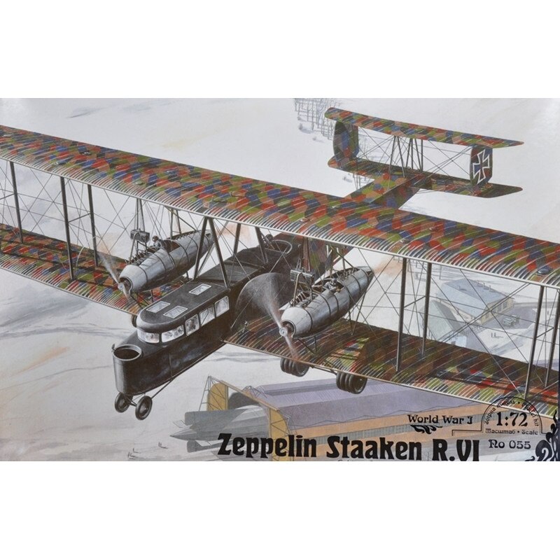 Macheta aeromodele RODEN WWI Zeppelin Staaken R.VI German heavy bomber ...