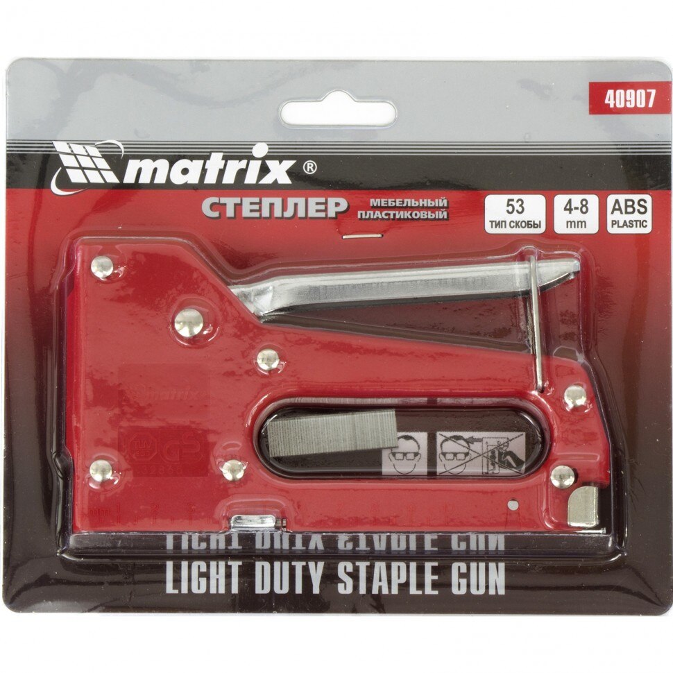 Capsator mobilier, corp din plastic, pentru capse tip 53, 4-8 mm, MTX ...