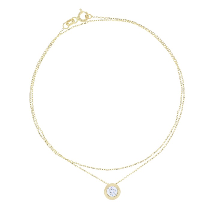 Lantisor cu pandantiv rotund din aur 14k - eMAG.ro