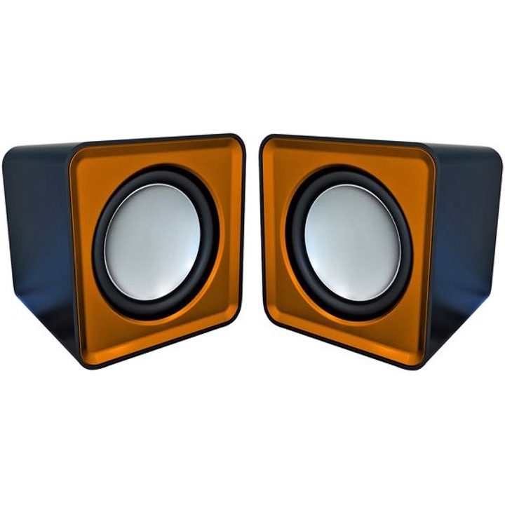 Boxe OMEGA Surveyor OG-01, 2.0, 6W RMS, USB, Orange - eMAG.ro