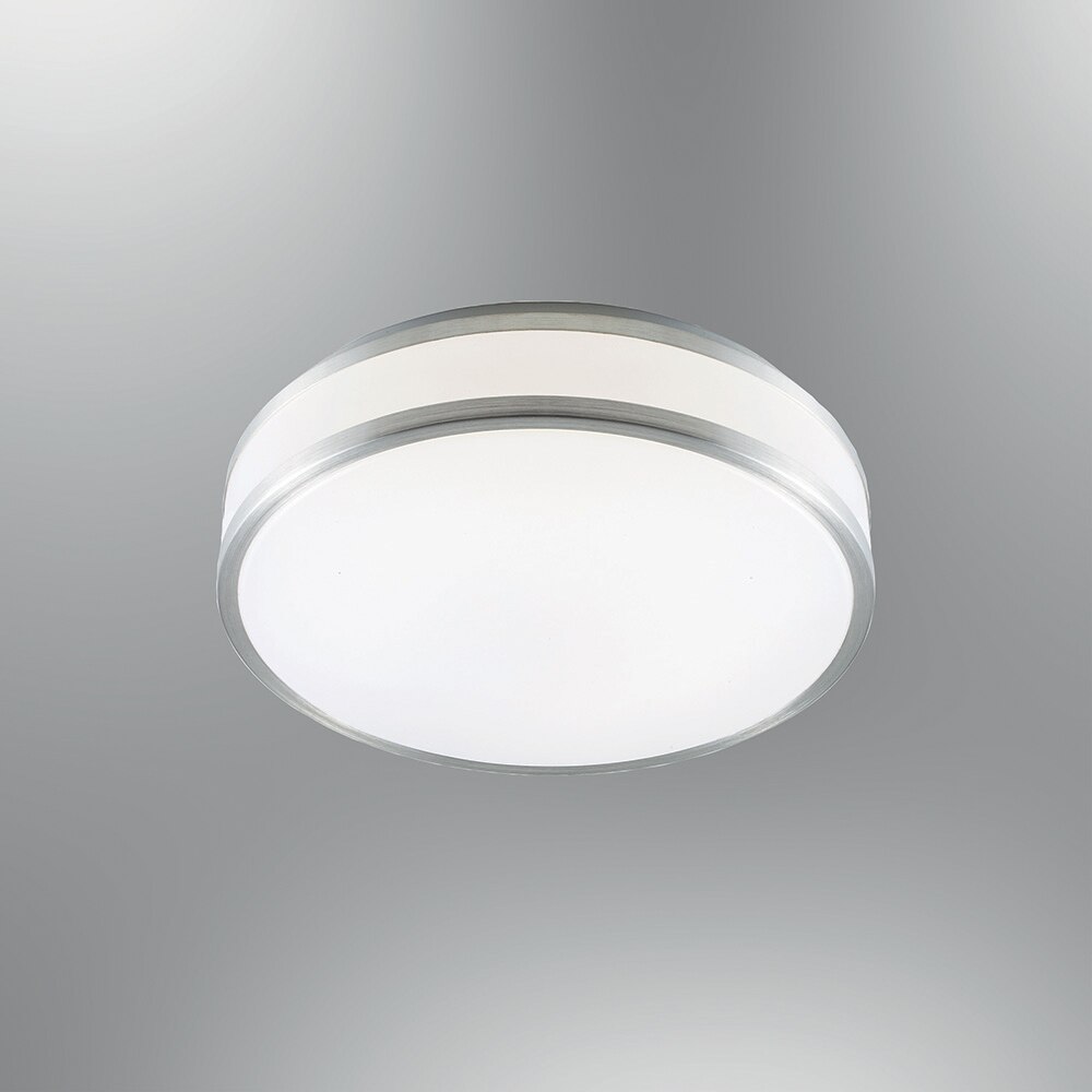 Plafoniera Elumina rotunda cu margini cromate, LED, alb, 40x8 - eMAG.ro