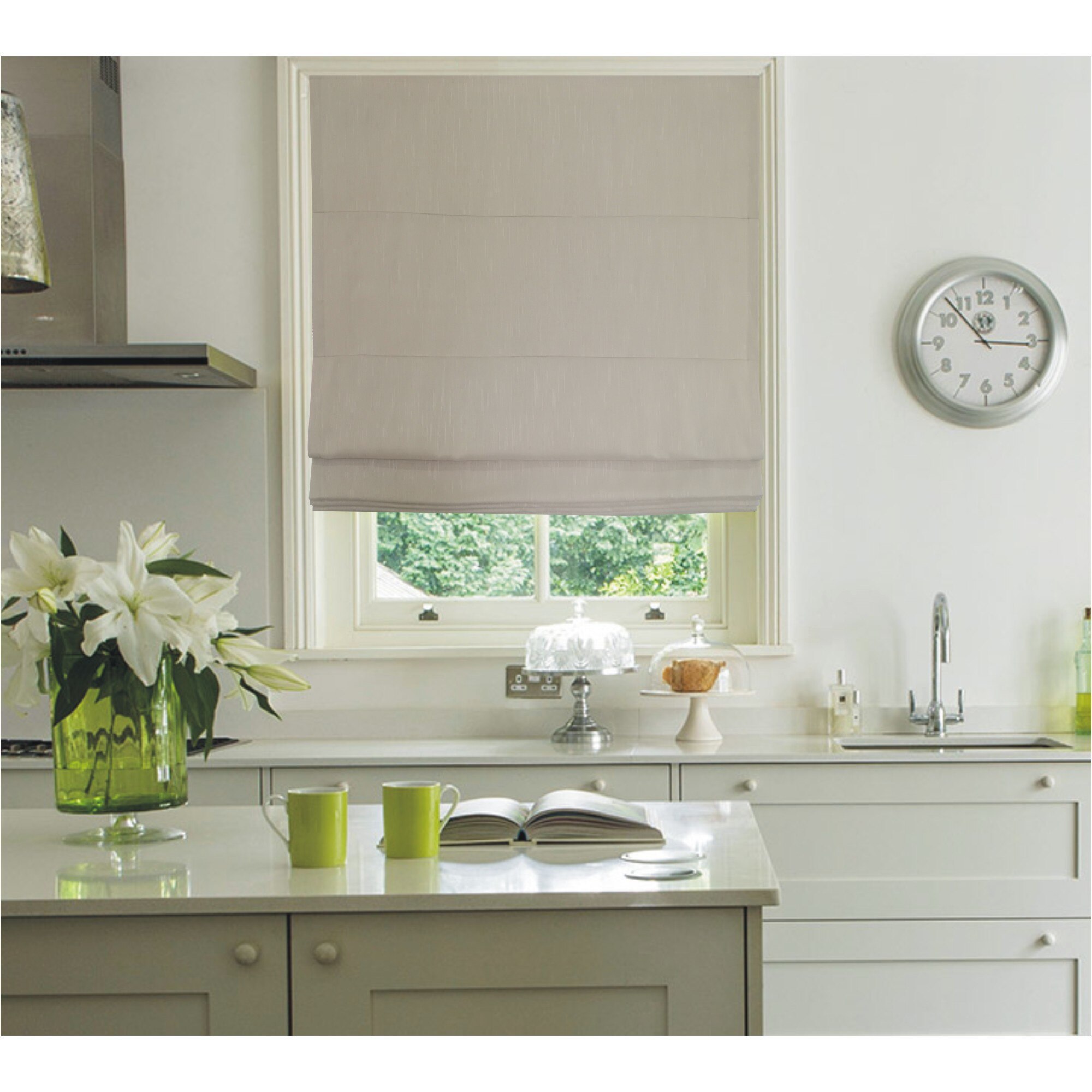 Stor roman clasic, sib klass, 130 x 140 cm, uni gri - eMAG.ro