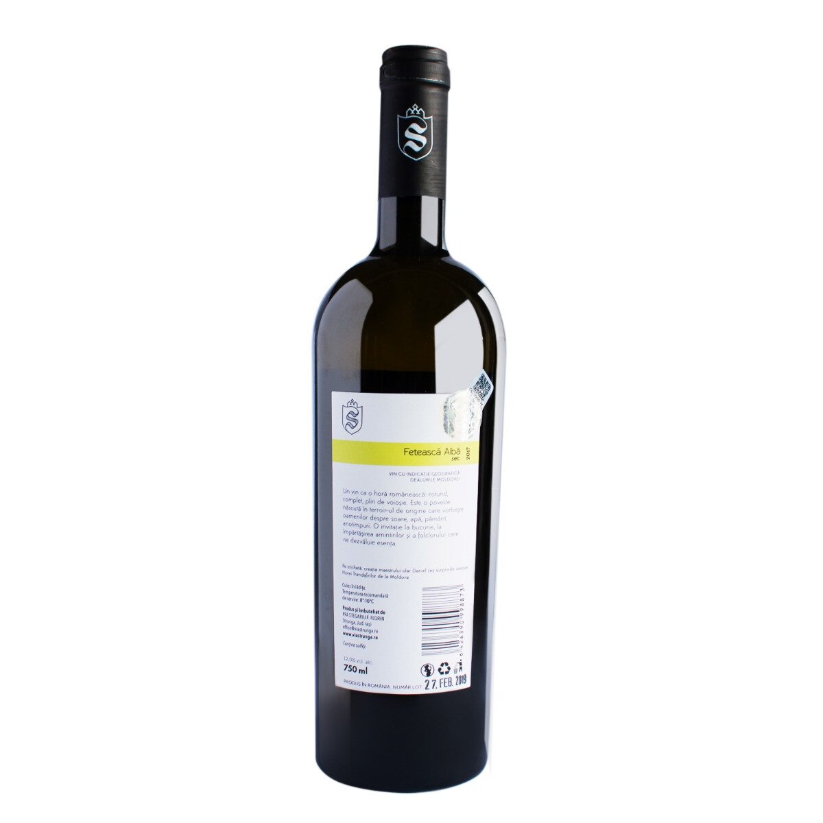 Vin Alb Strunga - Feteasca Alba 0.75 l - eMAG.ro