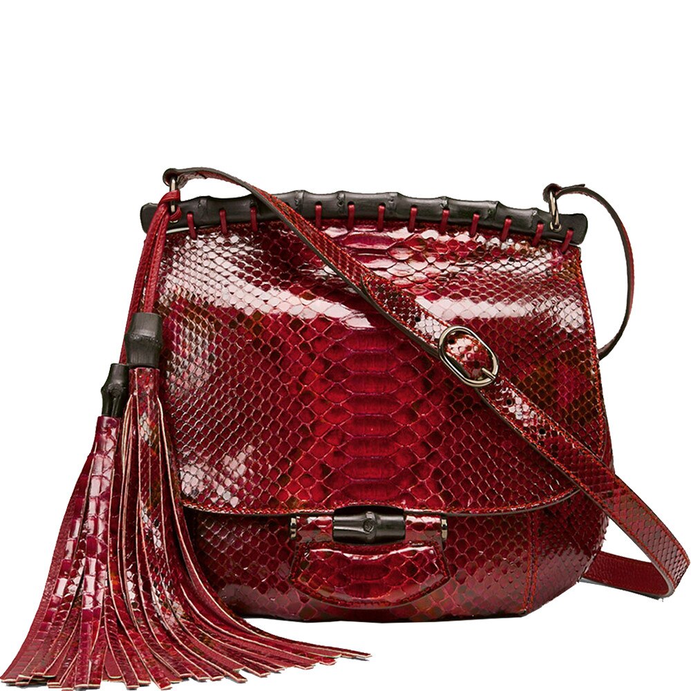 Geanta de umar Gucci, Nouveau Red Python Shoulder Bag, Rosu, Femei ...