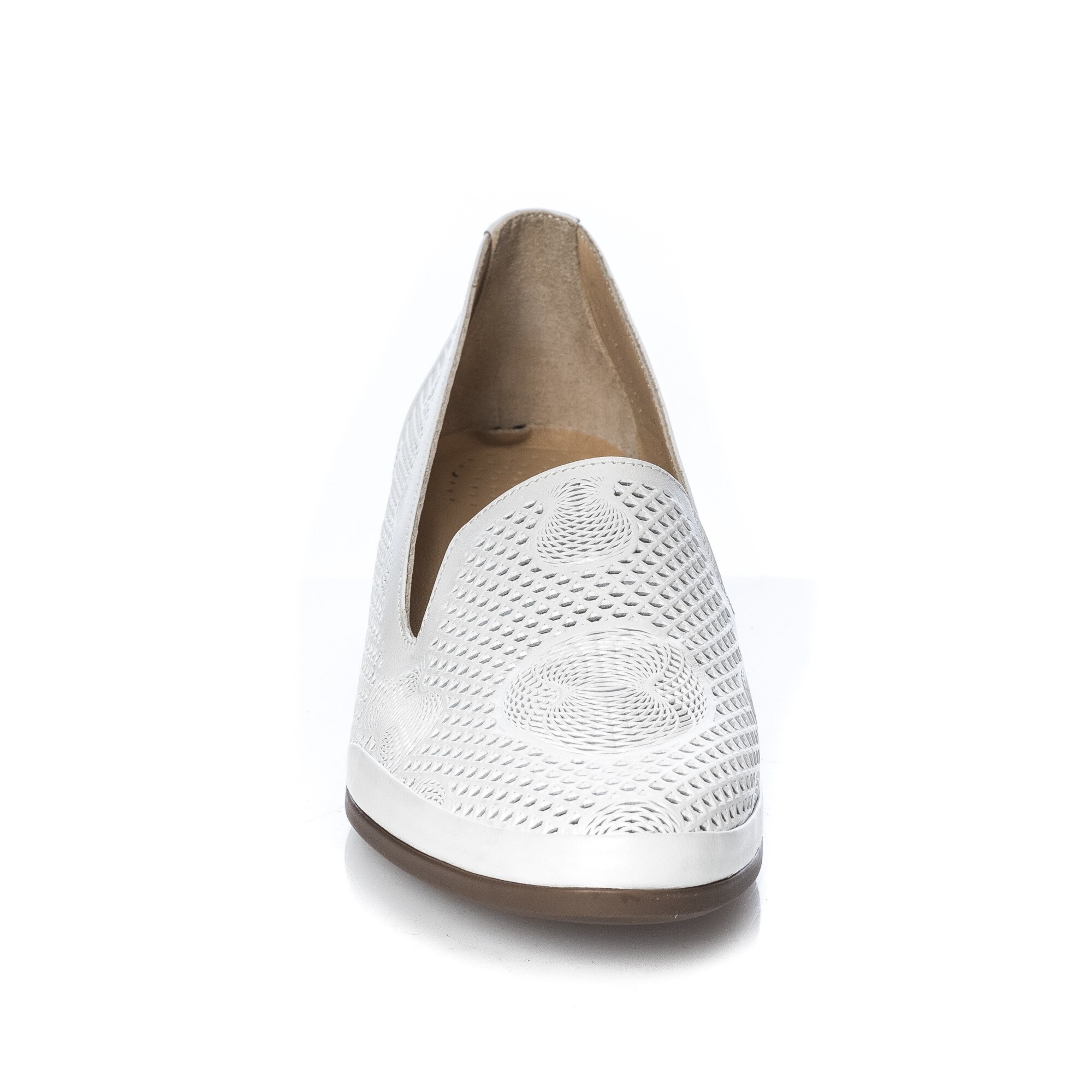 Pantofi dama din piele naturala - Alb - 304 A, 40 EU - eMAG.ro