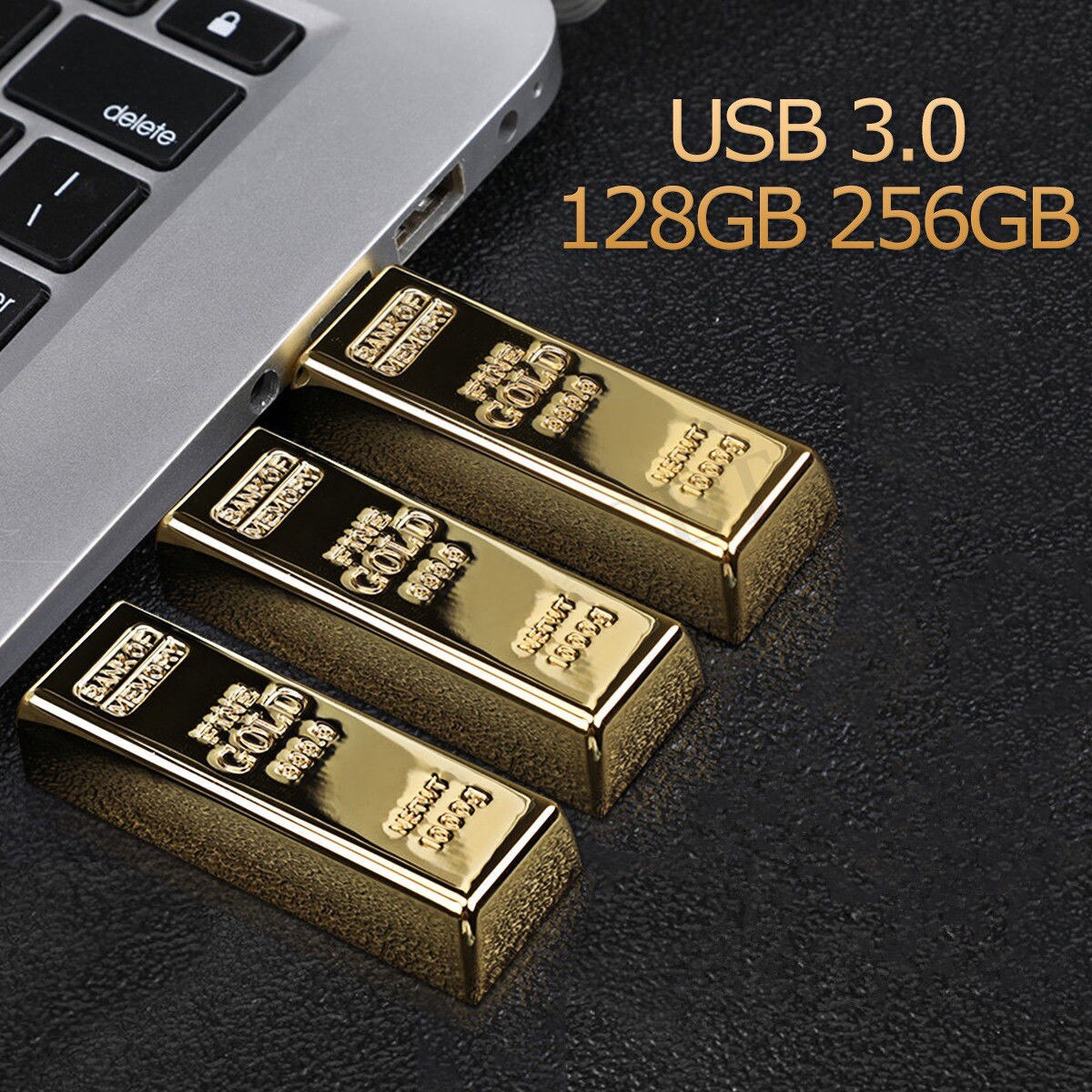 Flash drive Gold Bar, USB 2.0, 128 gb - eMAG.ro
