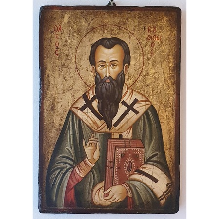 Икона рисувана върху дърво Византия Специален Св. Василий, Opait Craft ...