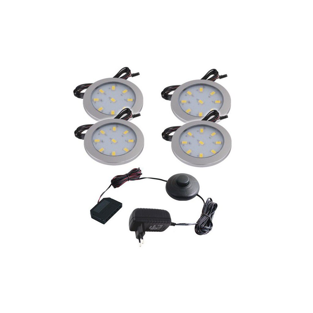 Set de 4x Spoturi LED Corp de iluminat Mobila Transformator Aluminiu 3W ...